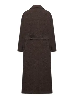 Max Mara Double-breasted Long Coat - Black