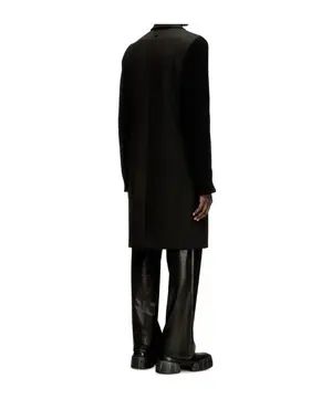 DIESEL® Tailored Coat With Ribbed Knit Sleeves