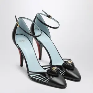 Valentino Garavani Leather Cage Toe High Heel Sandals With Buckled Ankle Strap