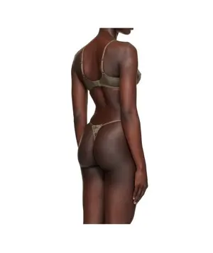 DIESEL® Camo Lace Plunge Bra - Brown