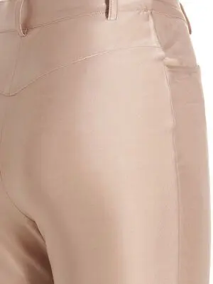 Alexandre Vauthier High Waist Straight Leg Pants - Nude