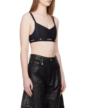 Amiri Ruched Logo Band Top