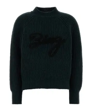 ANINE BING Kendrick Logo Crewneck Jumper - Black