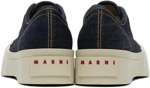 Marni Denim Lace-up Sneakers - Blue