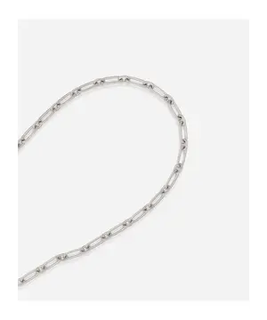 Dolce & Gabbana Sterling Silver Rosary Cross Necklace