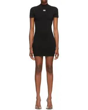 Alexander Wang Logo Printed Bodycon Mini Dress
