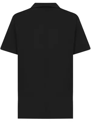 JAMES PERSE Short-sleeved Jersey Polo Shirt - Black