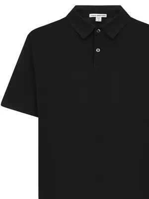 JAMES PERSE Short-sleeved Jersey Polo Shirt - Black