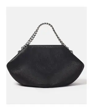 Stella McCartney Falabella Logo Charm Mini Tote Bag - Black