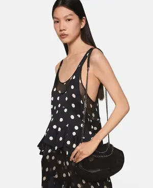Stella McCartney Falabella Logo Charm Mini Tote Bag - Black