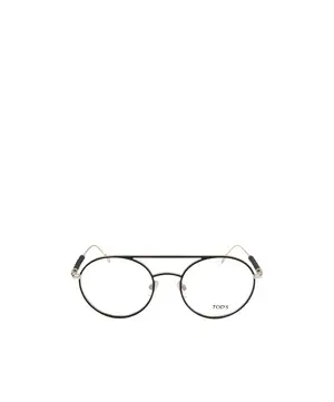 TOD'S Round Frame Eyeglasses - Black