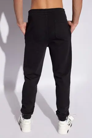 Maison Kitsuné Fox Head Patch Elastic Waist Jogging Pants - Black