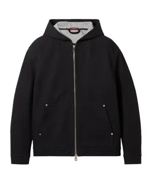 Gucci Gg Cotton Denim Jacquard Zip Jacket