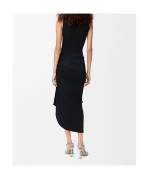 Loewe Ribbed Midi Tank Dress With Asymmetrical Draping
