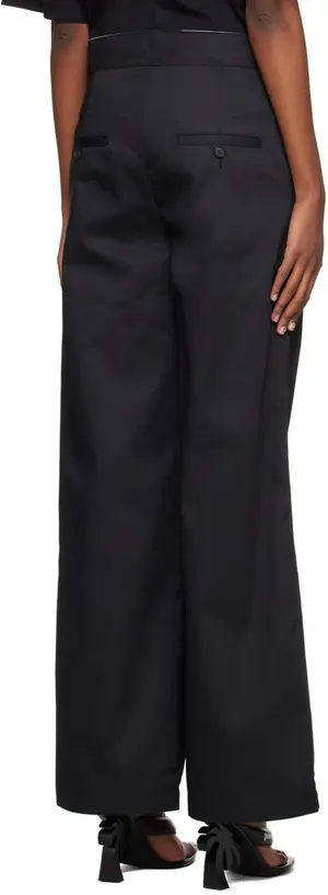 Palm Angels High-waisted Wide-leg Chino Trousers