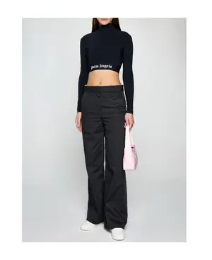 Palm Angels High-waisted Wide-leg Chino Trousers