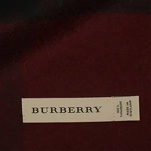 Burberry Plaid Detail Scarf - Deep Red