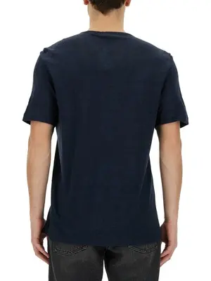 LARDINI Linen T-shirt - Black