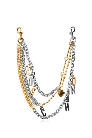 Moschino Moschino Logo Lettering Bag Chain Gray