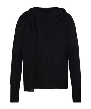 Women's Black Cowl Neck Sweaters