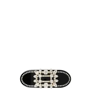 ROGER VIVIER Broche Vivier Buckle Hair Clip - Black