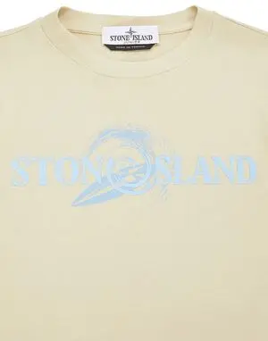 Stone Island Logo Print Cotton T-shirt