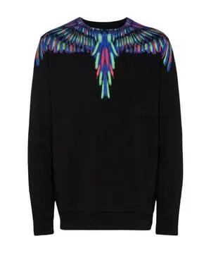 MARCELO BURLON COUNTY OF MILAN Wings Print Sweatshirt - Black