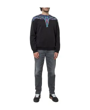 MARCELO BURLON COUNTY OF MILAN Wings Print Sweatshirt - Black