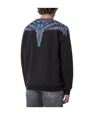 MARCELO BURLON COUNTY OF MILAN Wings Print Sweatshirt - Black