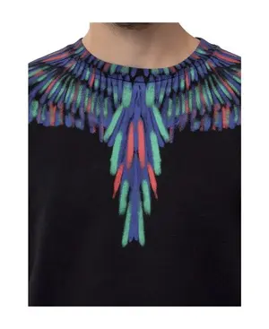 MARCELO BURLON COUNTY OF MILAN Wings Print Sweatshirt - Black