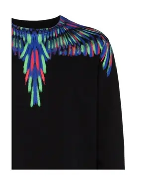 MARCELO BURLON COUNTY OF MILAN Wings Print Sweatshirt - Black