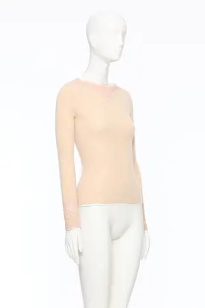 Valentino Garavani Lace Detailed Long-sleeved Jumper