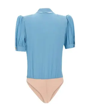 Elisabetta Franchi Shirt-style Jumpsuit With Scarf Detail