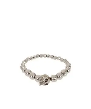 Alexander McQueen Skull Beaded Bracelet - Yellow
