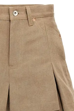 Sacai Pleated Folded Shorts