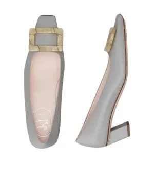 ROGER VIVIER Buckled High Heel Pumps - Grey