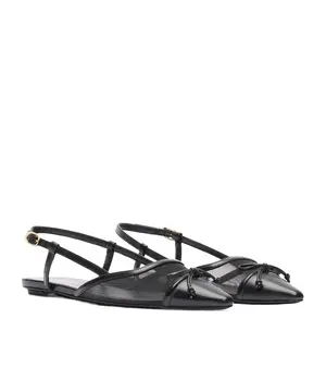 STUART WEITZMAN Kitty Slingback Flat - Black