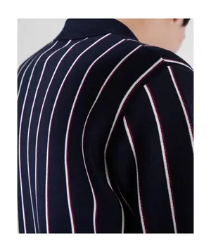 Prada Striped Wool Cardigan - Blue