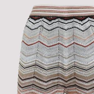 Missoni Chevron Wide-leg Knitted Trousers - Gray