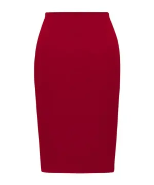 Saint Laurent Mid-rise Pencil Skirt - Rouge