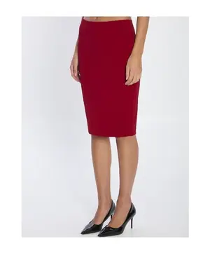 Saint Laurent Mid-rise Pencil Skirt - Rouge