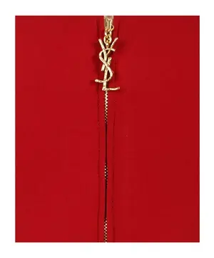 Saint Laurent Mid-rise Pencil Skirt - Rouge