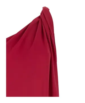 P.a.r.o.s.h One-shoulder Draped Maxi Dress - Red