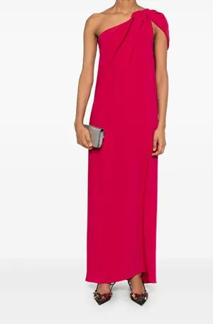 P.a.r.o.s.h One-shoulder Draped Maxi Dress - Red