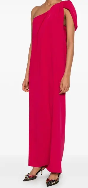 P.a.r.o.s.h One-shoulder Draped Maxi Dress - Red