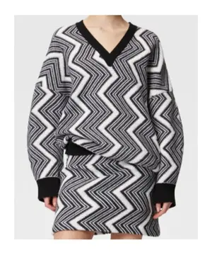 Missoni Zigzag Wool V-neck Sweater