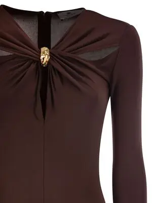 Elisabetta Franchi Embellished Jersey Dress