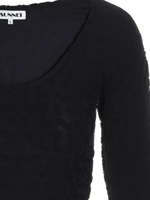 Sunnei Long-sleeved Textured Blouse