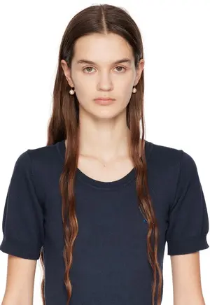 VIVIENNE WESTWOOD Hanging Earrings With Faux Pearl And Logo Hardware