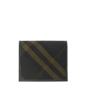 Burberry Check Coin Card Case - Shadow